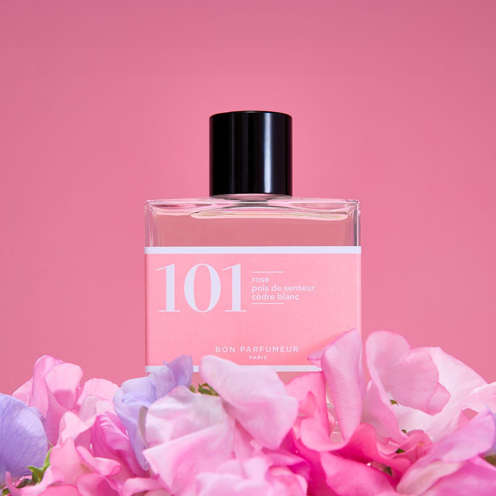 Eau de parfum 101: rose, sweet pea, white cedar | Bon Parfumeur Paris