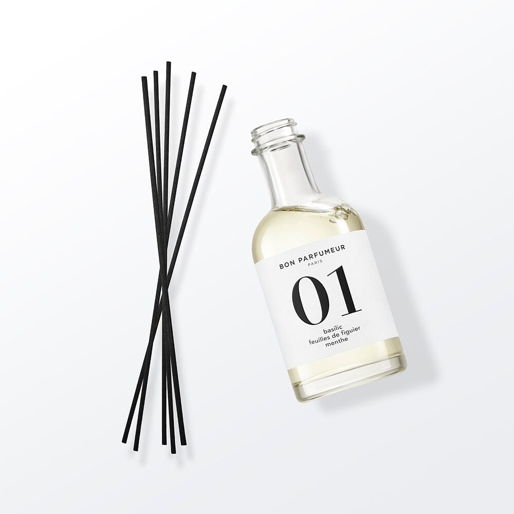 Home fragrance diffuser 01 with basil, fig leaves and mint – Bon Parfumeur